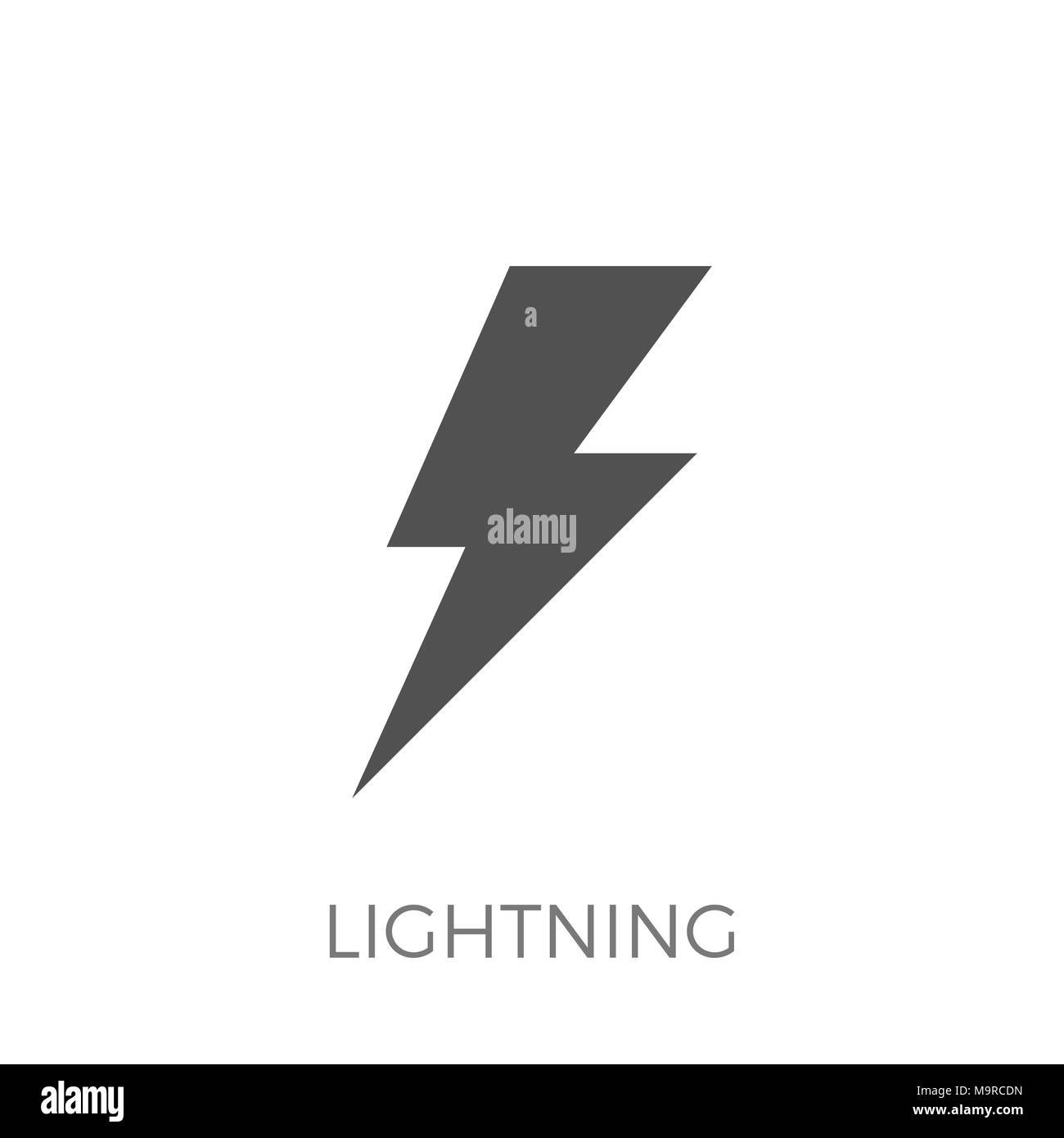 Lightning Vector Gluph Icon. Expand to any Size - Easy Change Colour ...