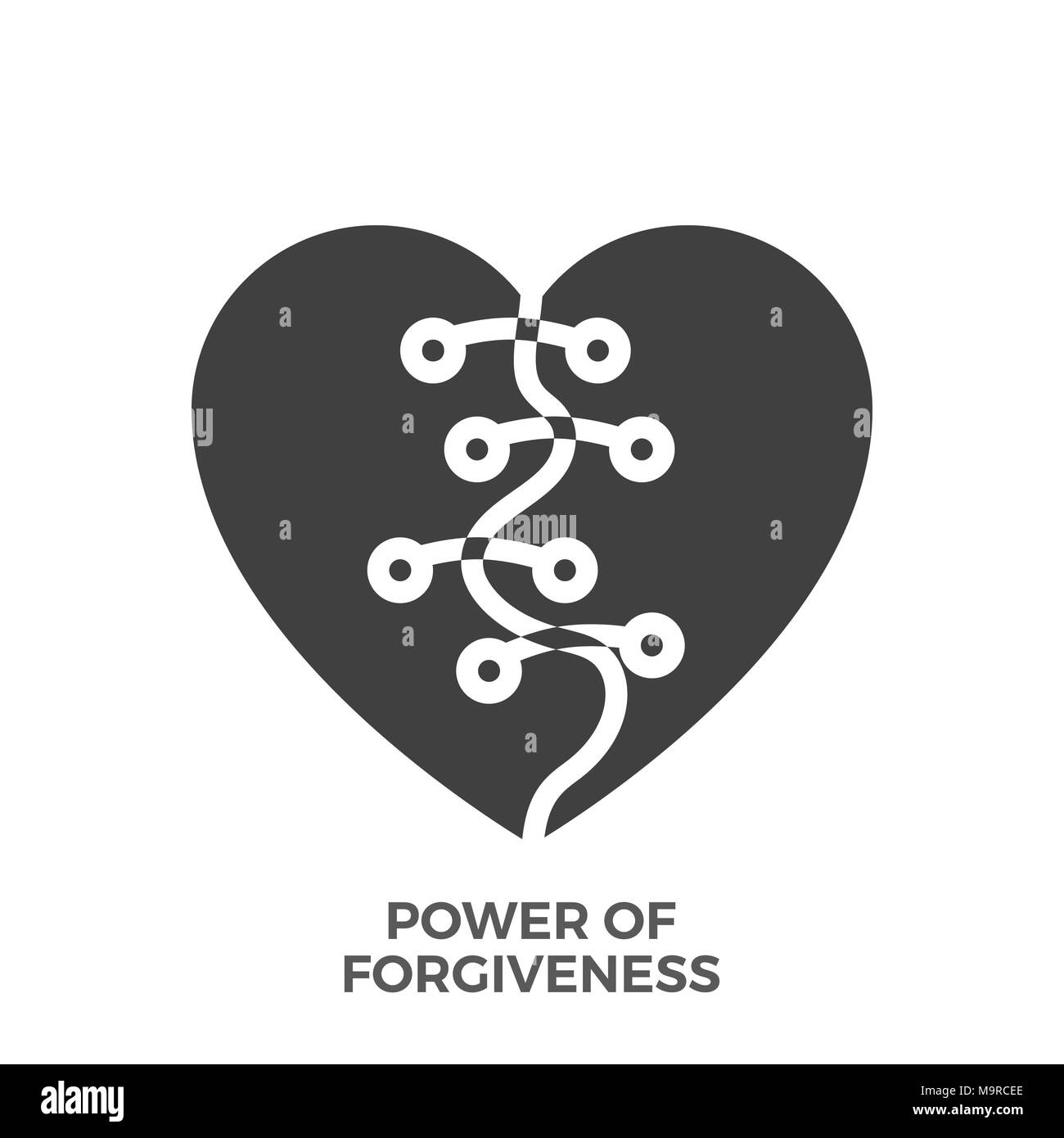 Power of Forgiveness Glyph Vector Icon Isolated on the White Background ...
