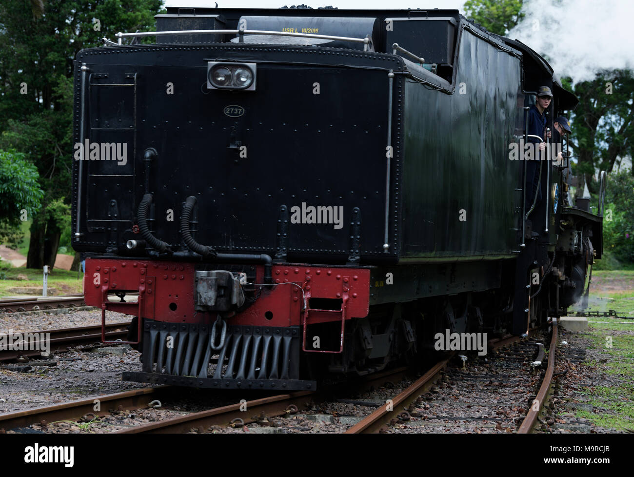 Durban, KwaZulu-Natal, South Africa, volunteer stoker and train driver ...