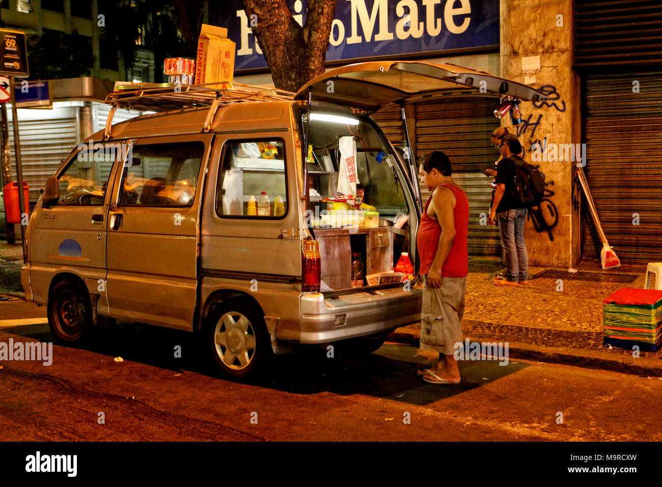 Street life in the Santa Theresa area, Rio de Janeiro, Brazil Stock ...