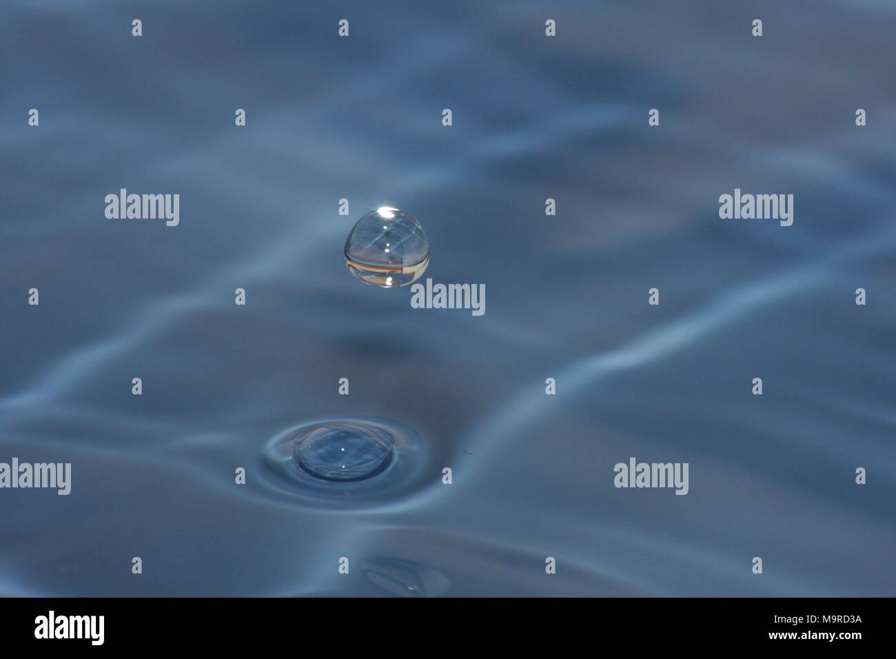 Splash, a drop falling in the water Stock Photo - Alamy