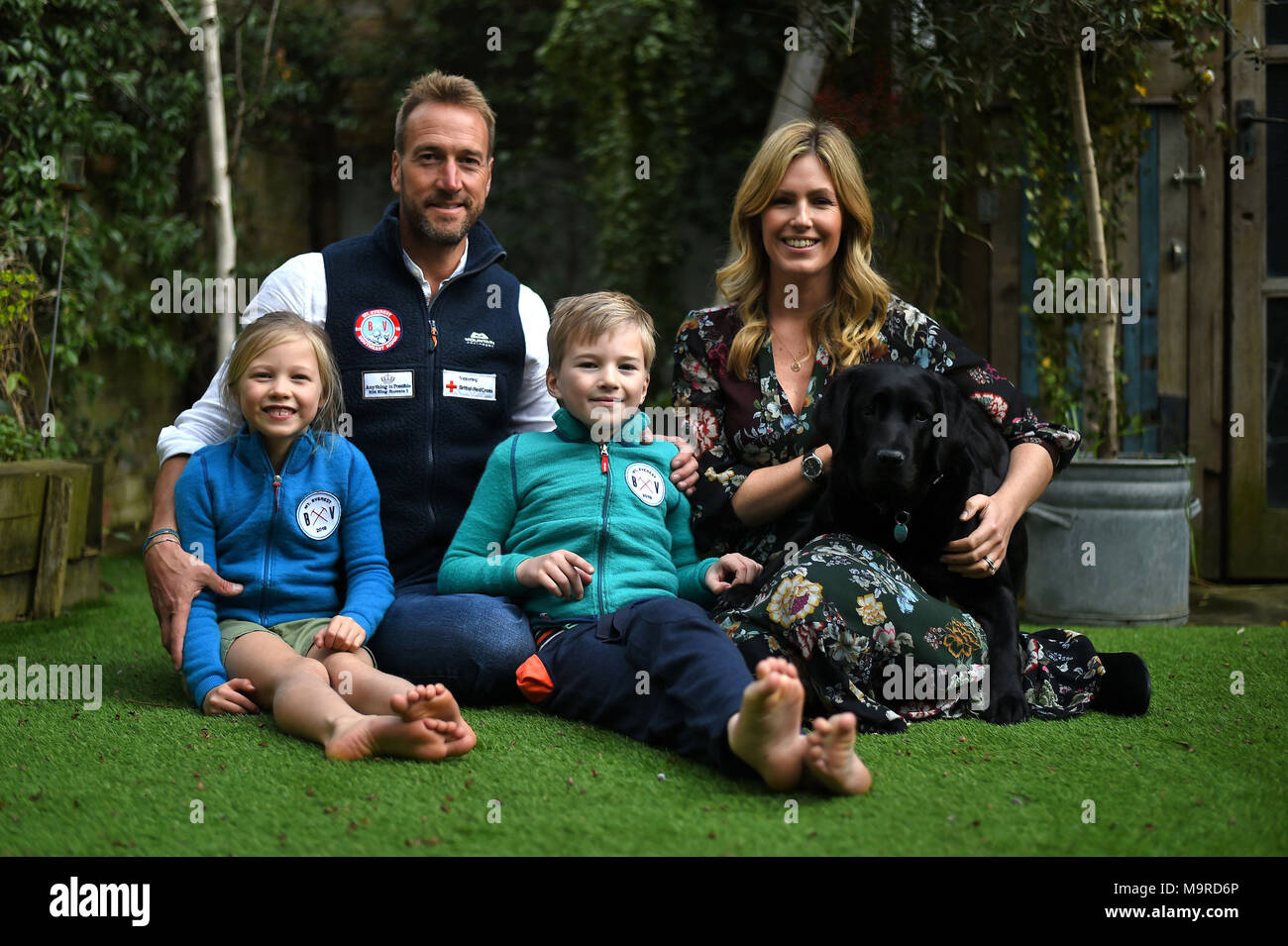 Ben Fogle and his wife Marina, with their son Luda and daughter Iona ...