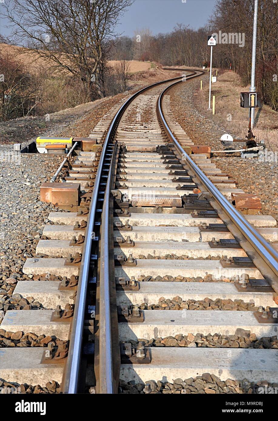 railways in landscape Stock Photo - Alamy