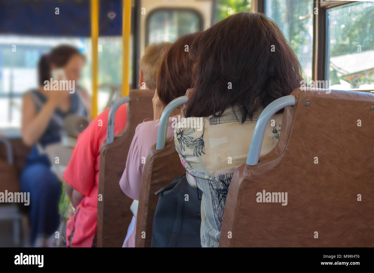 people sitting in the bus Stock Photo - Alamy