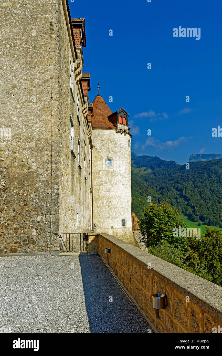 Europe, Switzerland, Freiburg, gruyere cheese, Rue you Château, Château ...