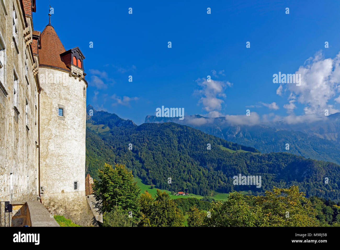 Europe, Switzerland, Freiburg, gruyere cheese, Rue you Château, Château ...