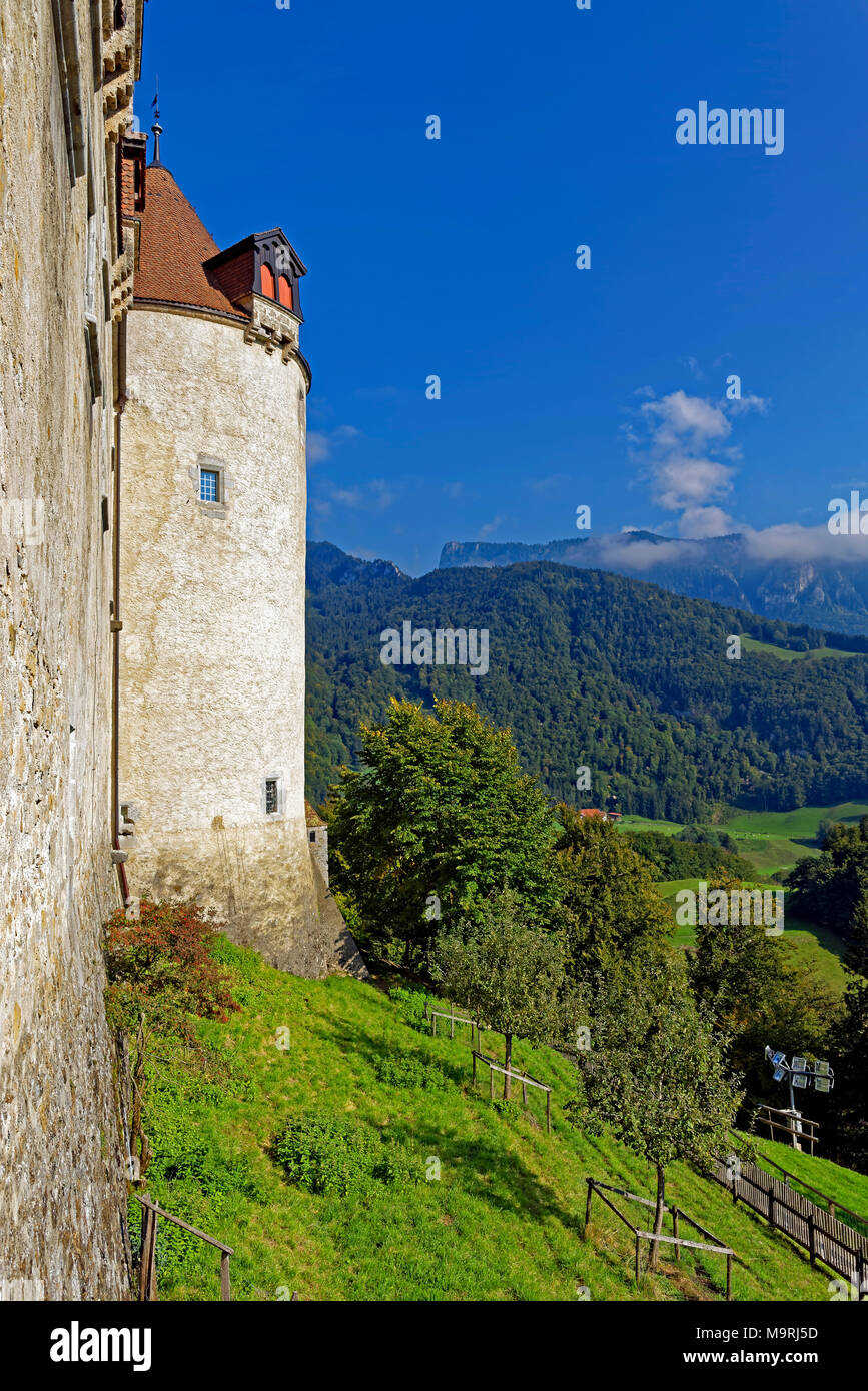 Europe, Switzerland, Freiburg, gruyere cheese, Rue you Château, Château ...