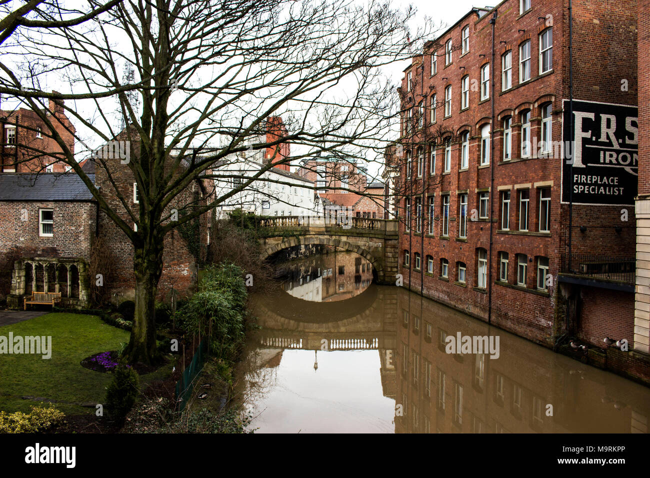 York foss river foss water river buildings bridge tree landscape hi-res ...