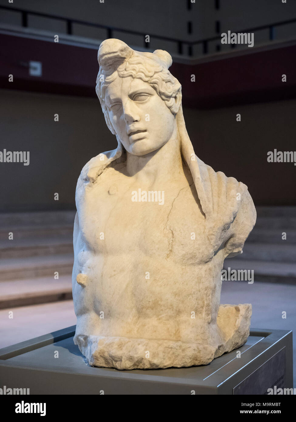 Nemi. Lazio. Italy. Roman marble sculpture of Acteon (Actaeon) from ...