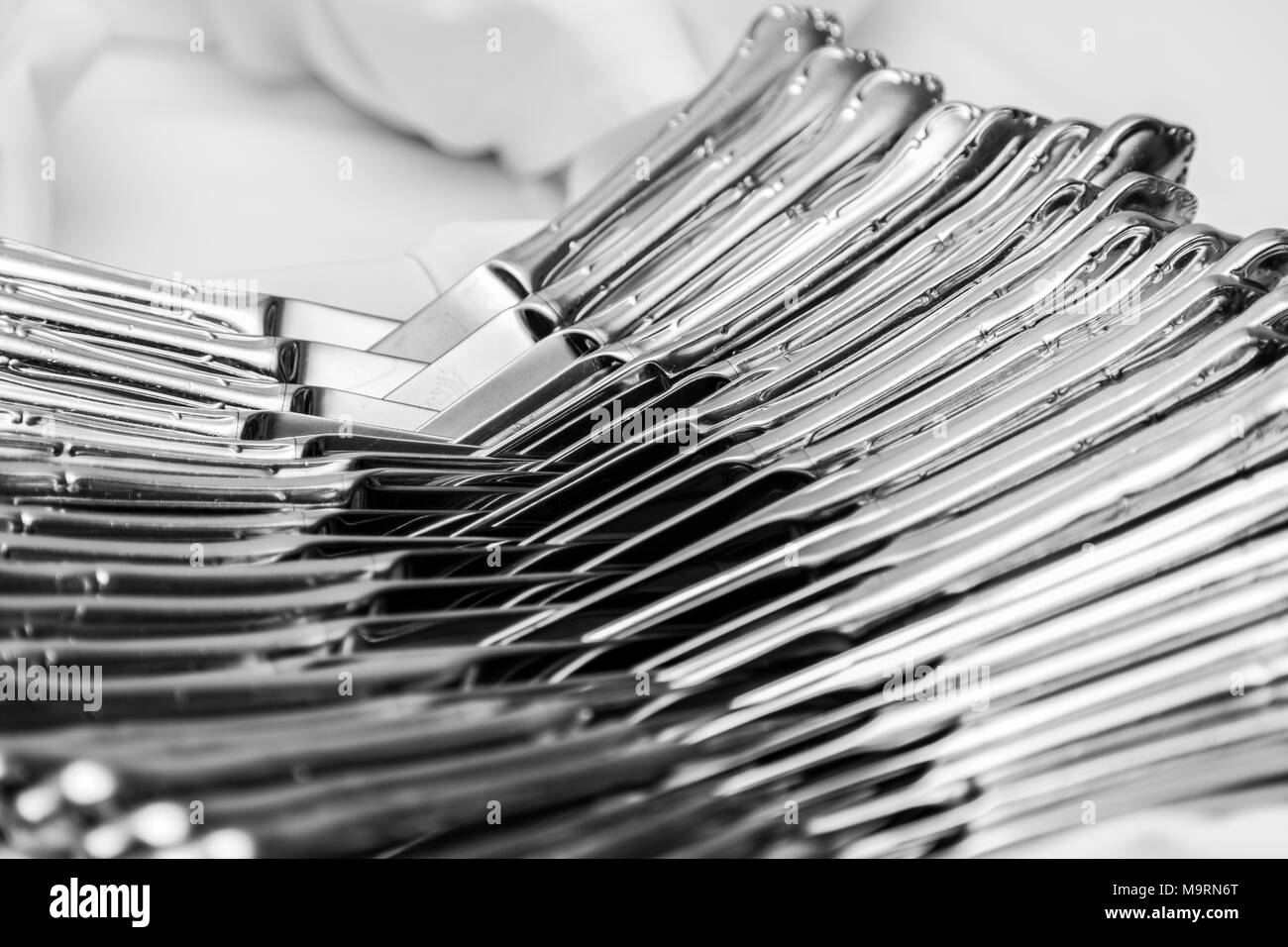 Party buffet table Black and White Stock Photos & Images - Alamy