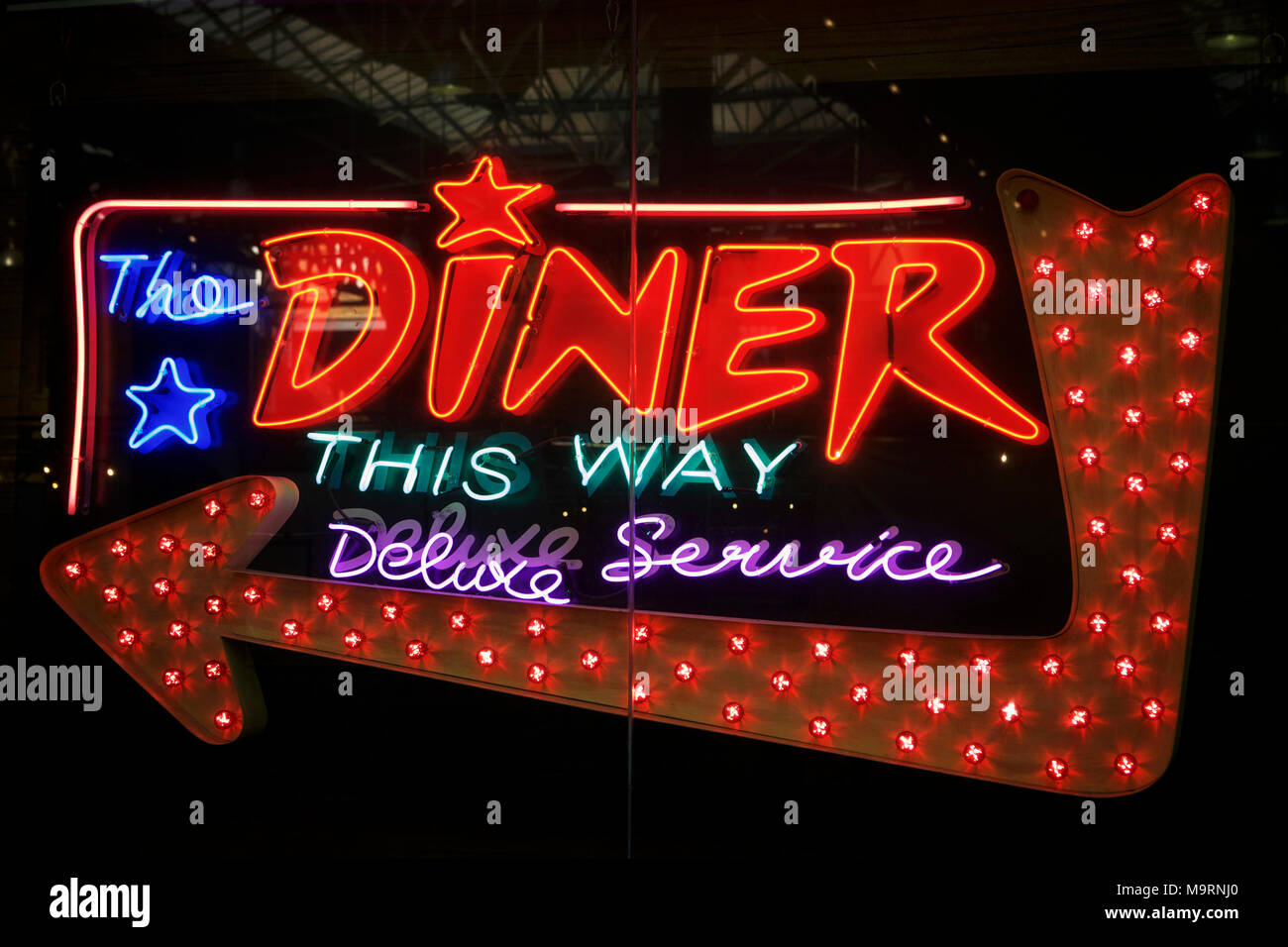 Diner Neon Lights High Resolution Stock Photography and Images - Alamy