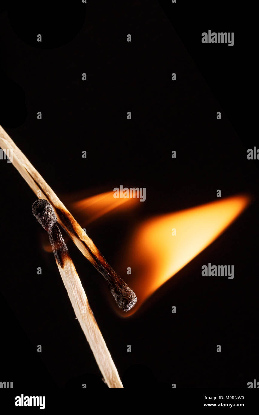 match with the flame isolated Stock Photo - Alamy