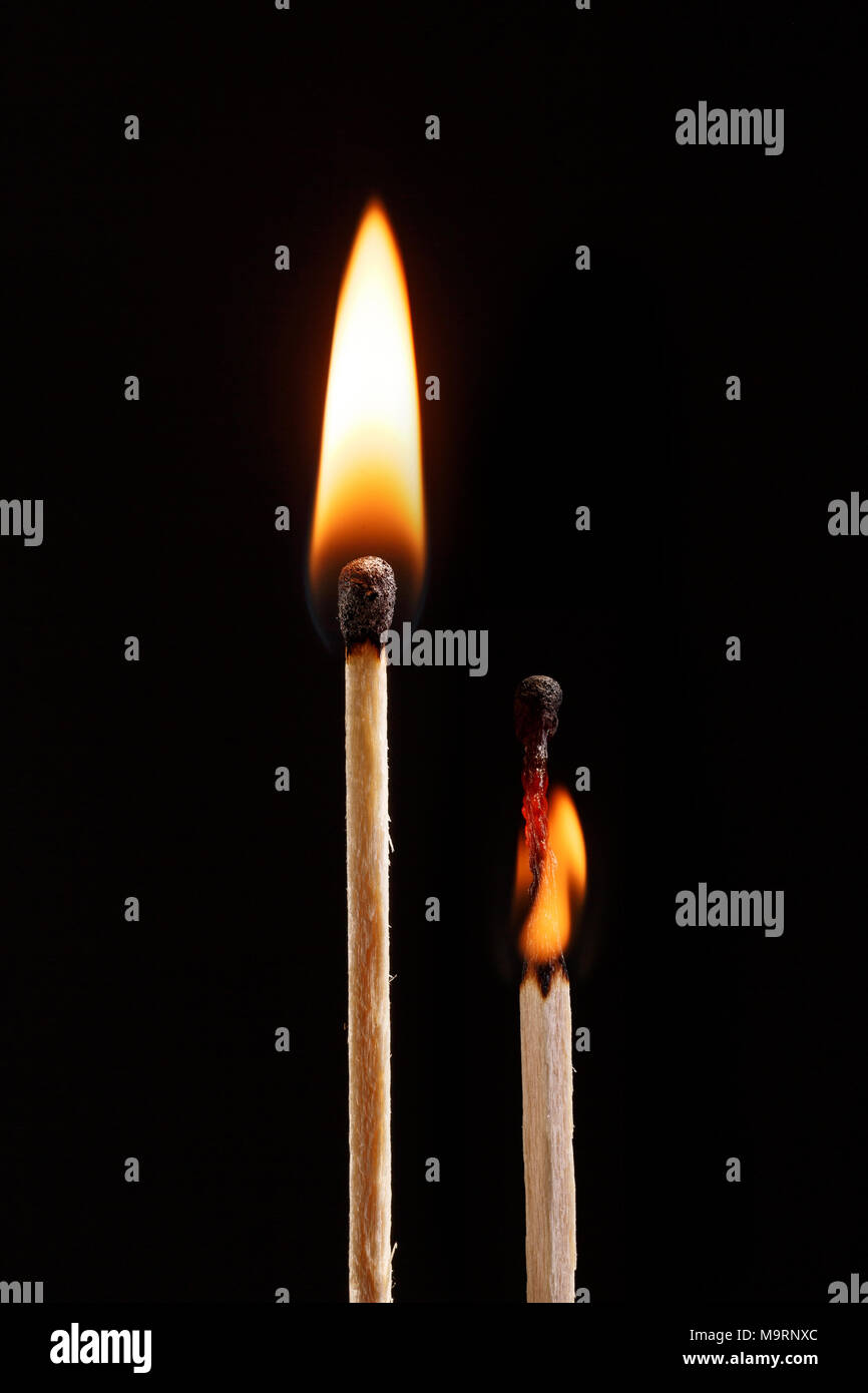 match with the flame isolated Stock Photo - Alamy
