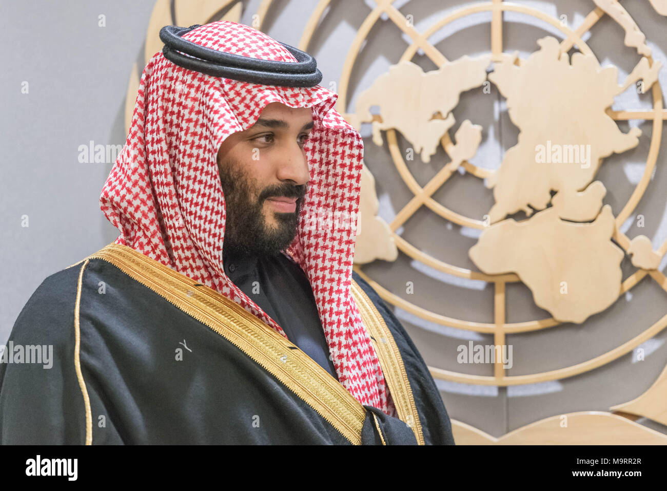 New York, USA. 27th March, 2018. Saudi Crown Prince Mohammed is seen ...