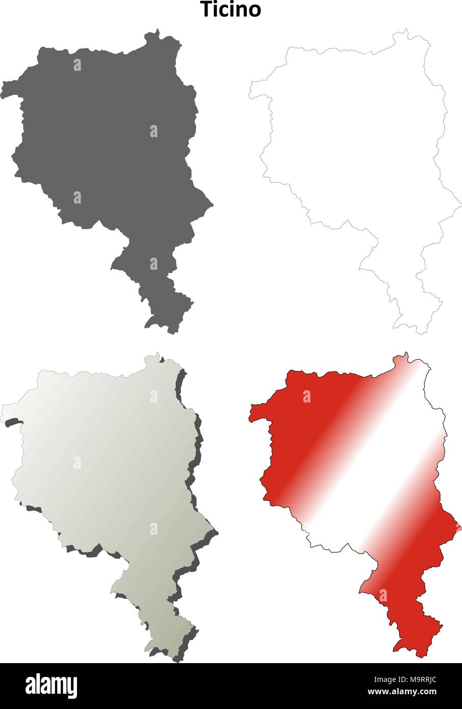 Map ticino in switzerland hi-res stock photography and images - Alamy