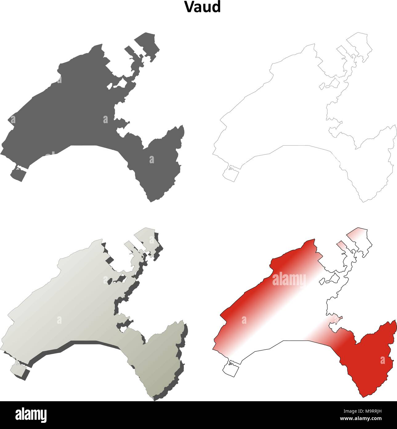 Map of vaud Stock Vector Images - Alamy