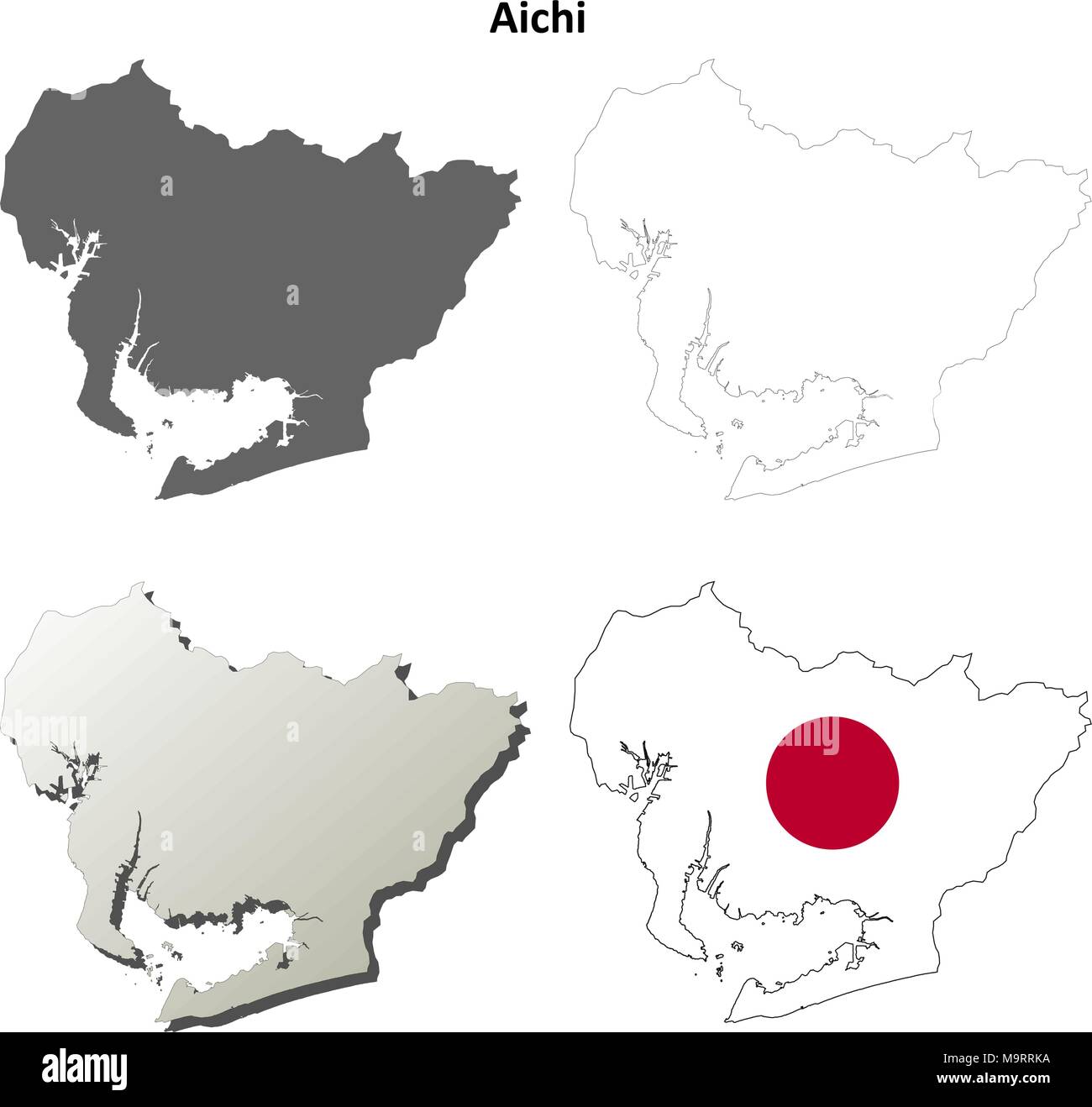 Map of aichi Stock Vector Images - Alamy