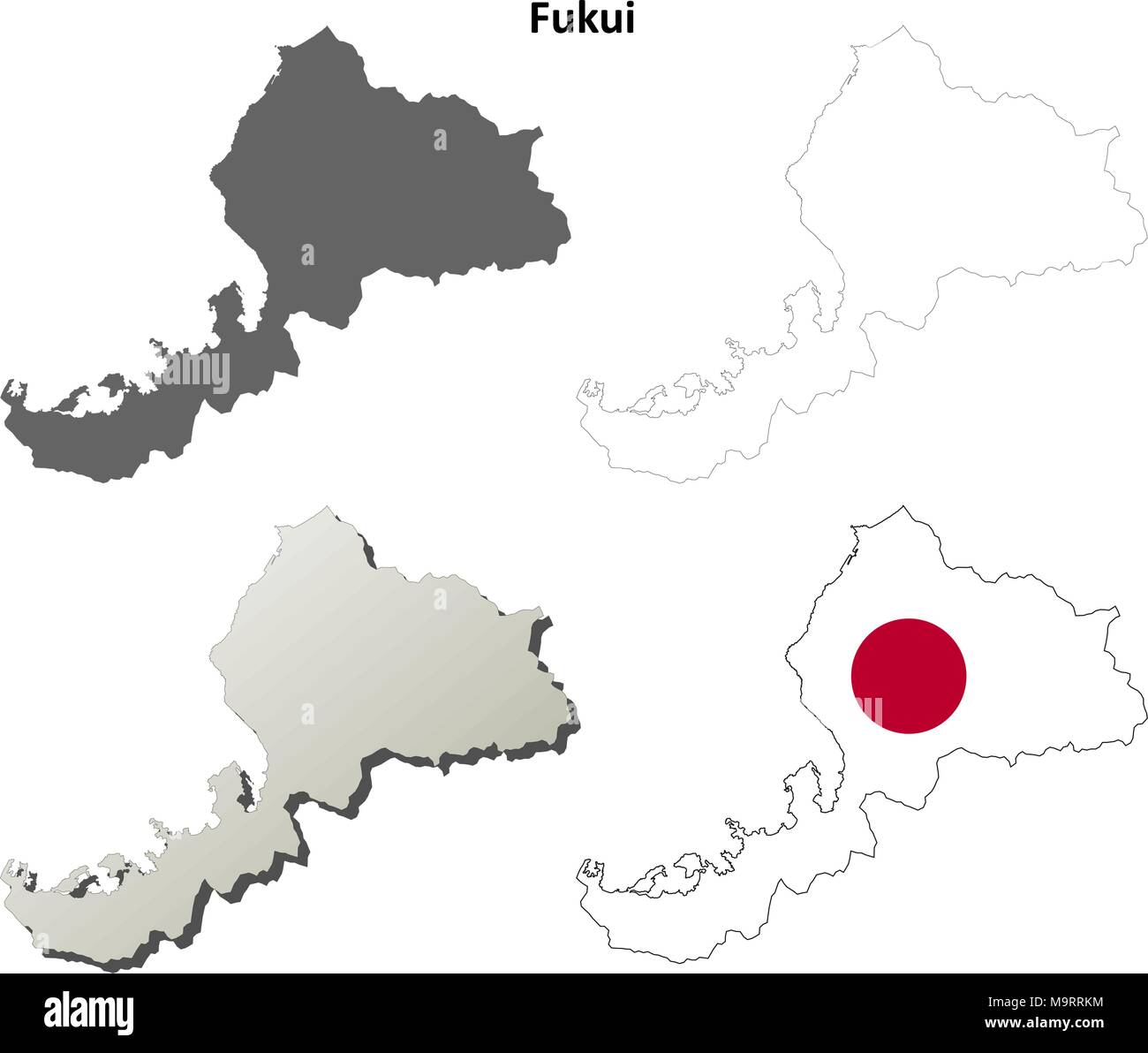 Map of fukui hi-res stock photography and images - Alamy