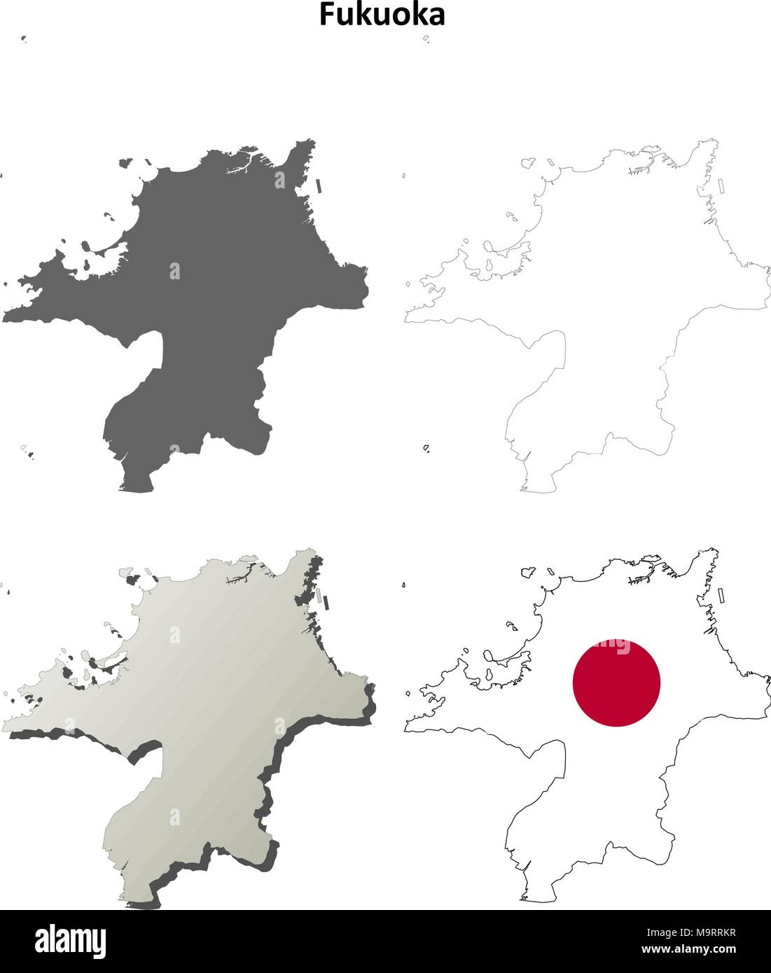 Map of fukuoka hi-res stock photography and images - Alamy