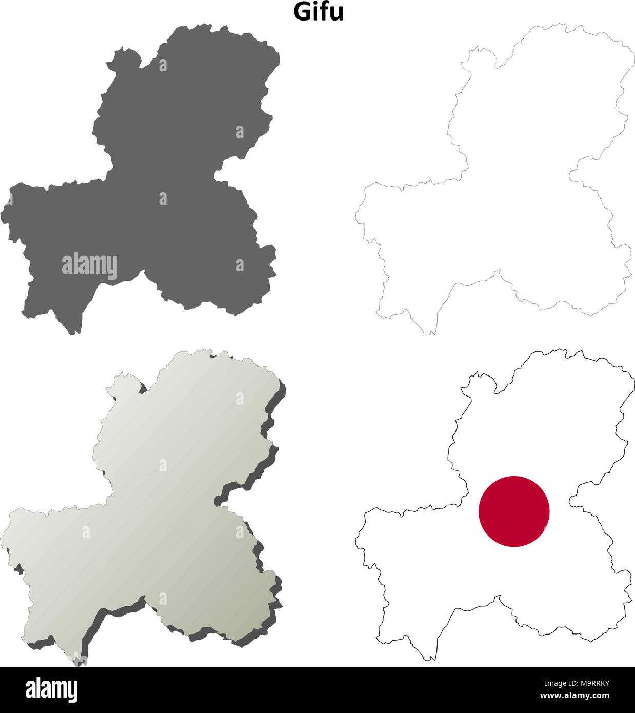 Map of gifu hi-res stock photography and images - Alamy