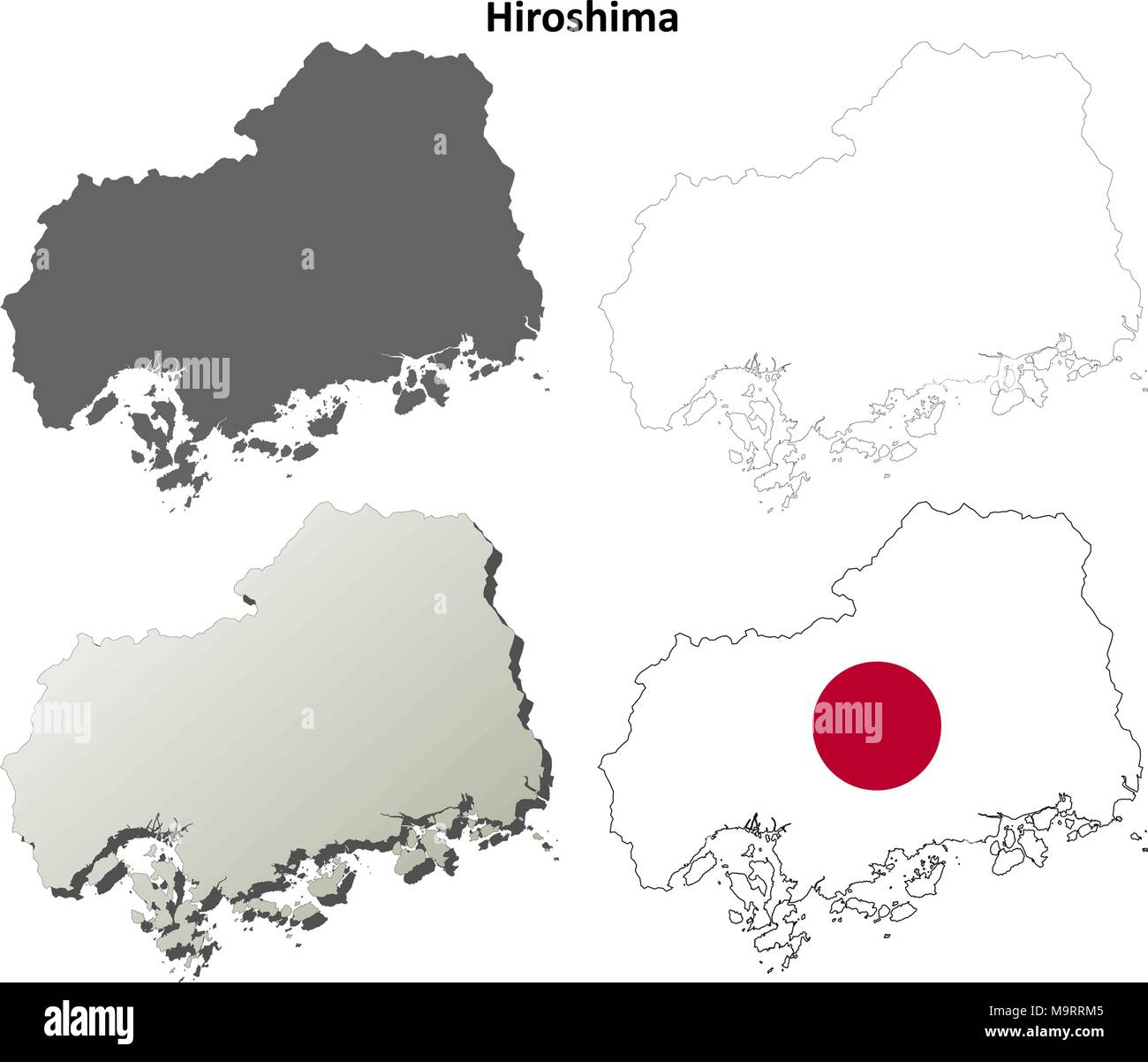 Map of hiroshima hi-res stock photography and images - Alamy