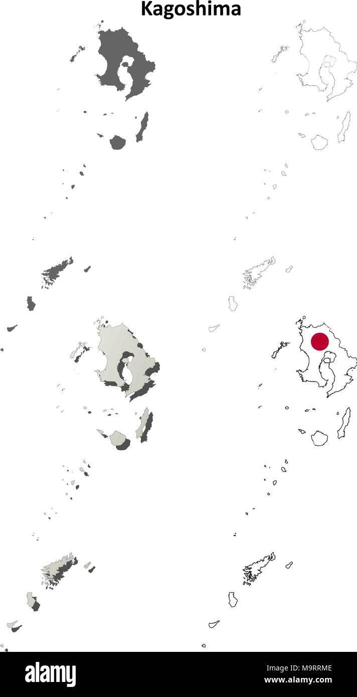 Map of kagoshima hi-res stock photography and images - Alamy