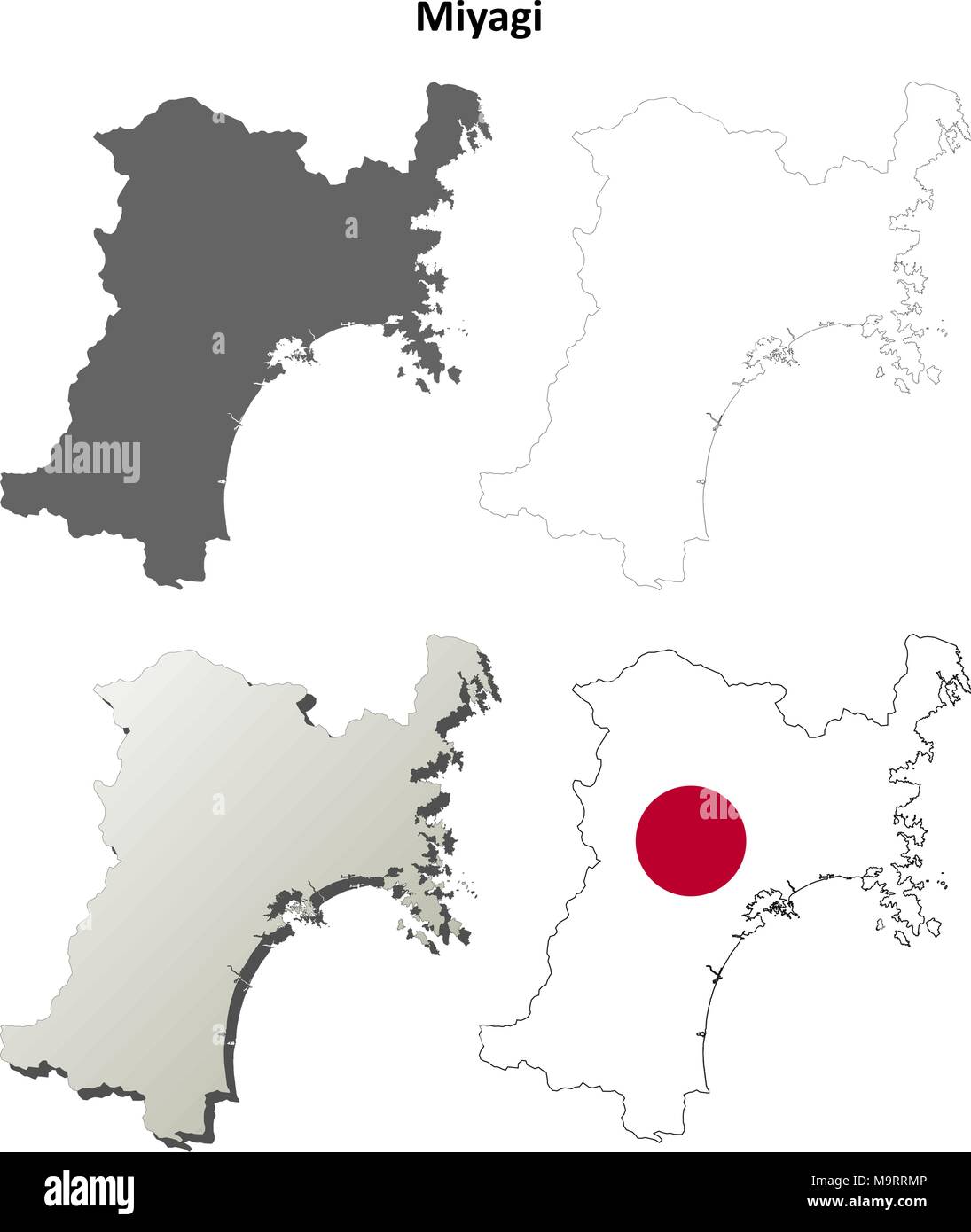 Blank miyagi map hi-res stock photography and images - Alamy