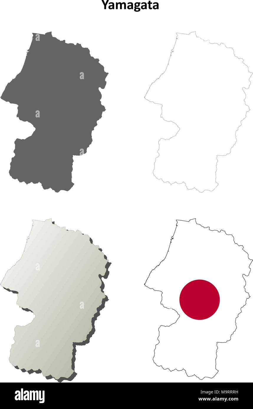 Map of yamagata hi-res stock photography and images - Alamy