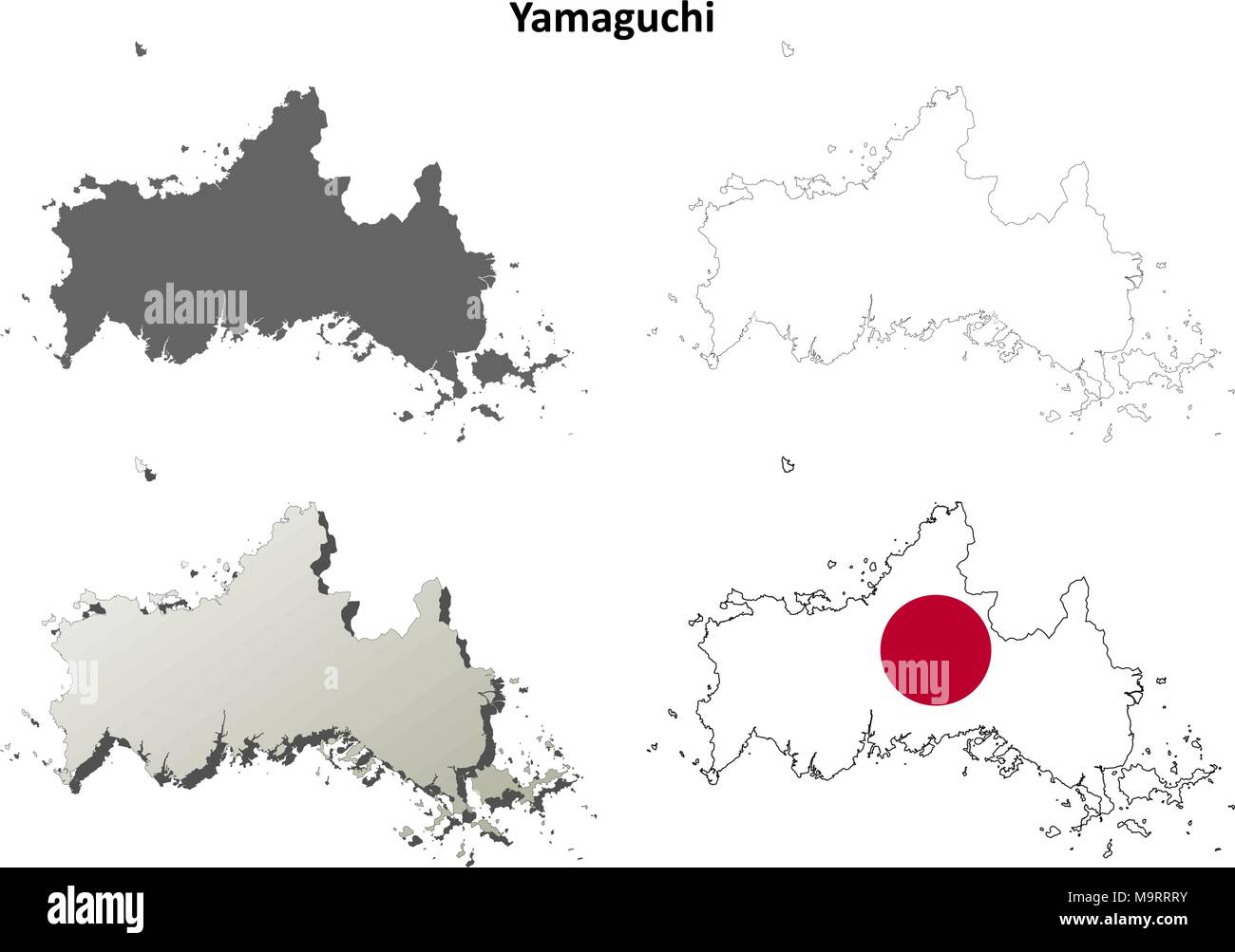 Blank yamaguchi map hi-res stock photography and images - Alamy