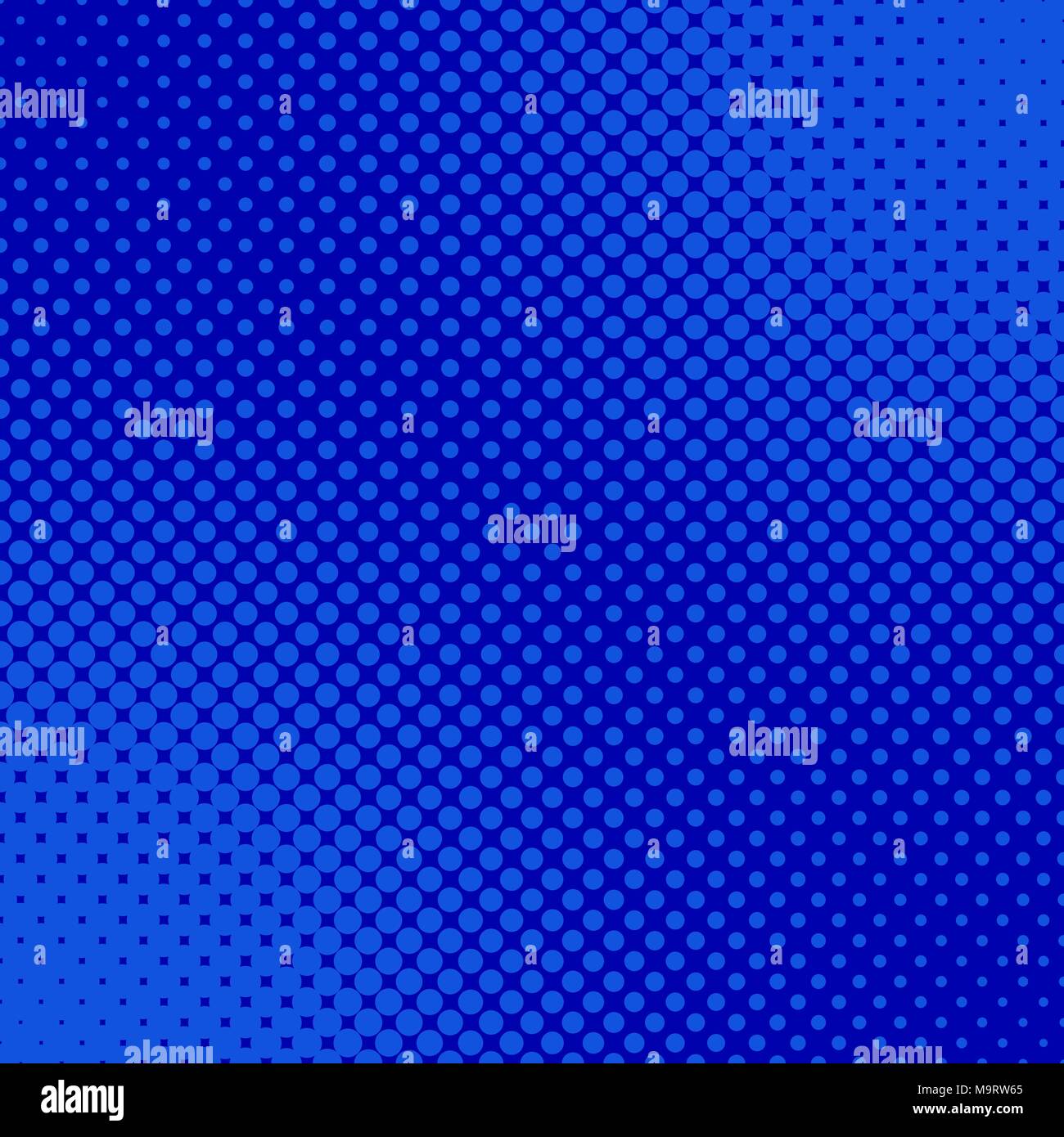 Blue Halftone Dot Pattern Background Abstract Vector Graphic From Circles In Varying Sizes