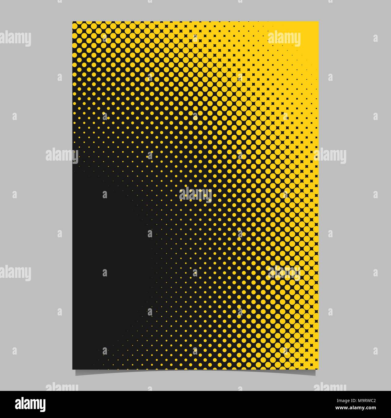 Geometric Abstract Halftone Circle Pattern Background Page Template Design Stock Vector Image