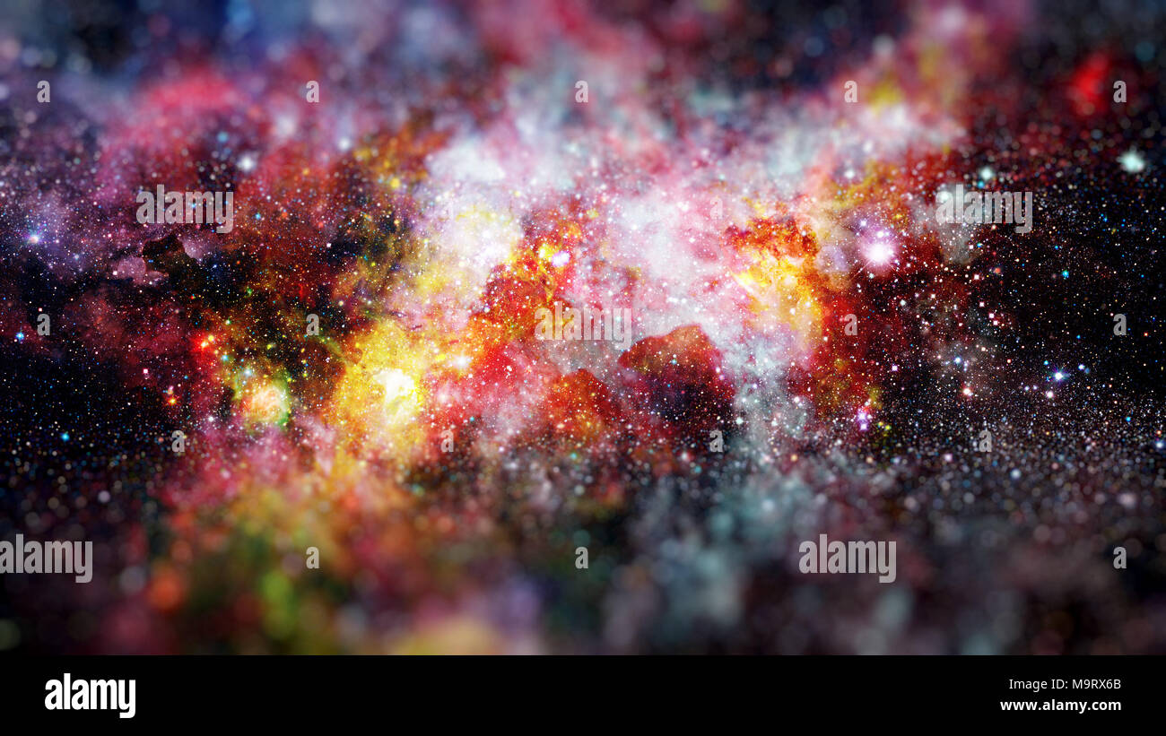 The explosion supernova. Bright Star Nebula. Distant galaxy. New Year ...