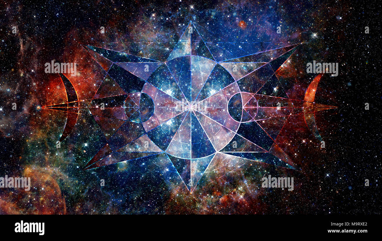 Abstract cosmos geometric background. Elements of this image furnished ...