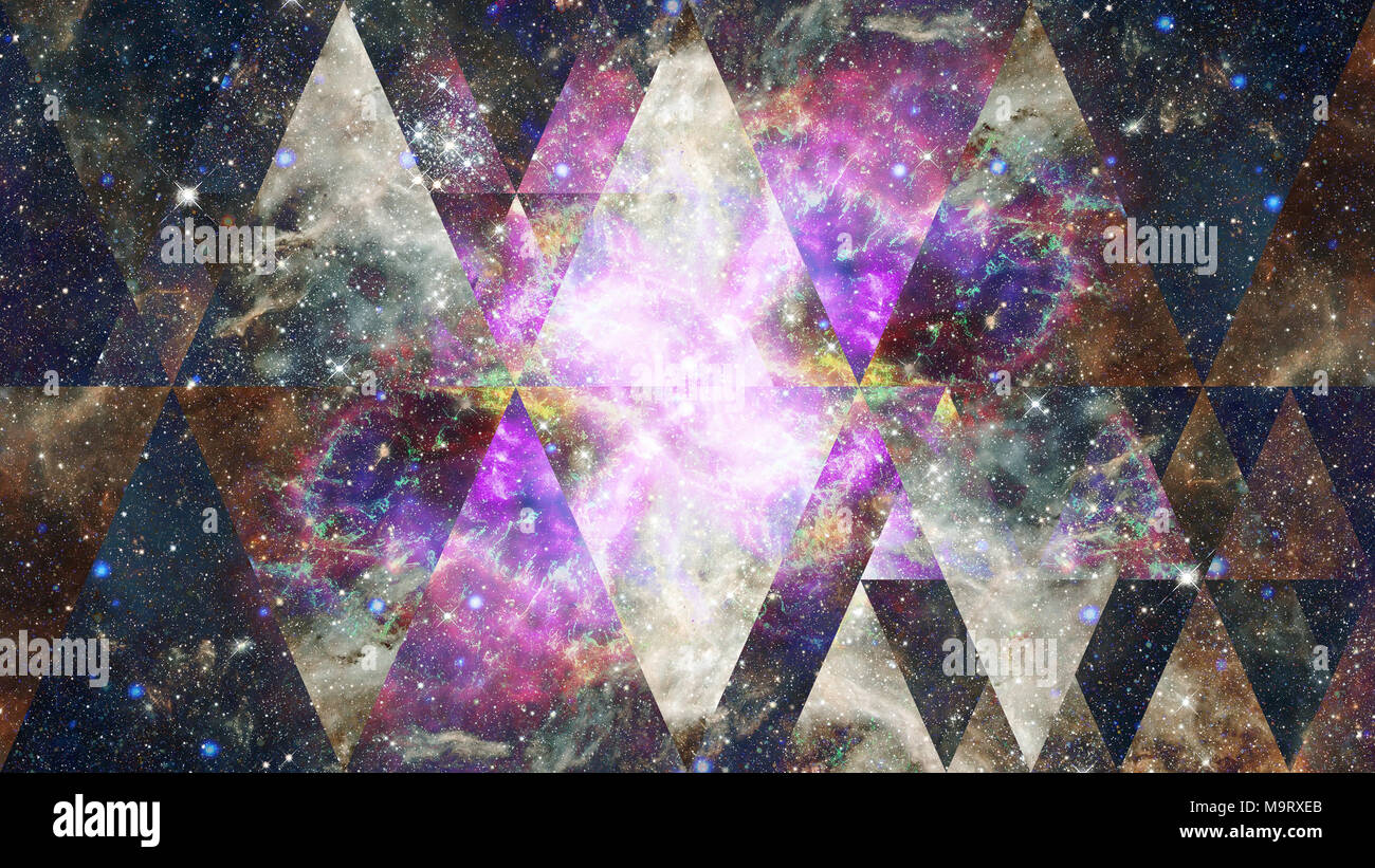 Nebula space and sacred geometry. Elements of this image furnished by ...