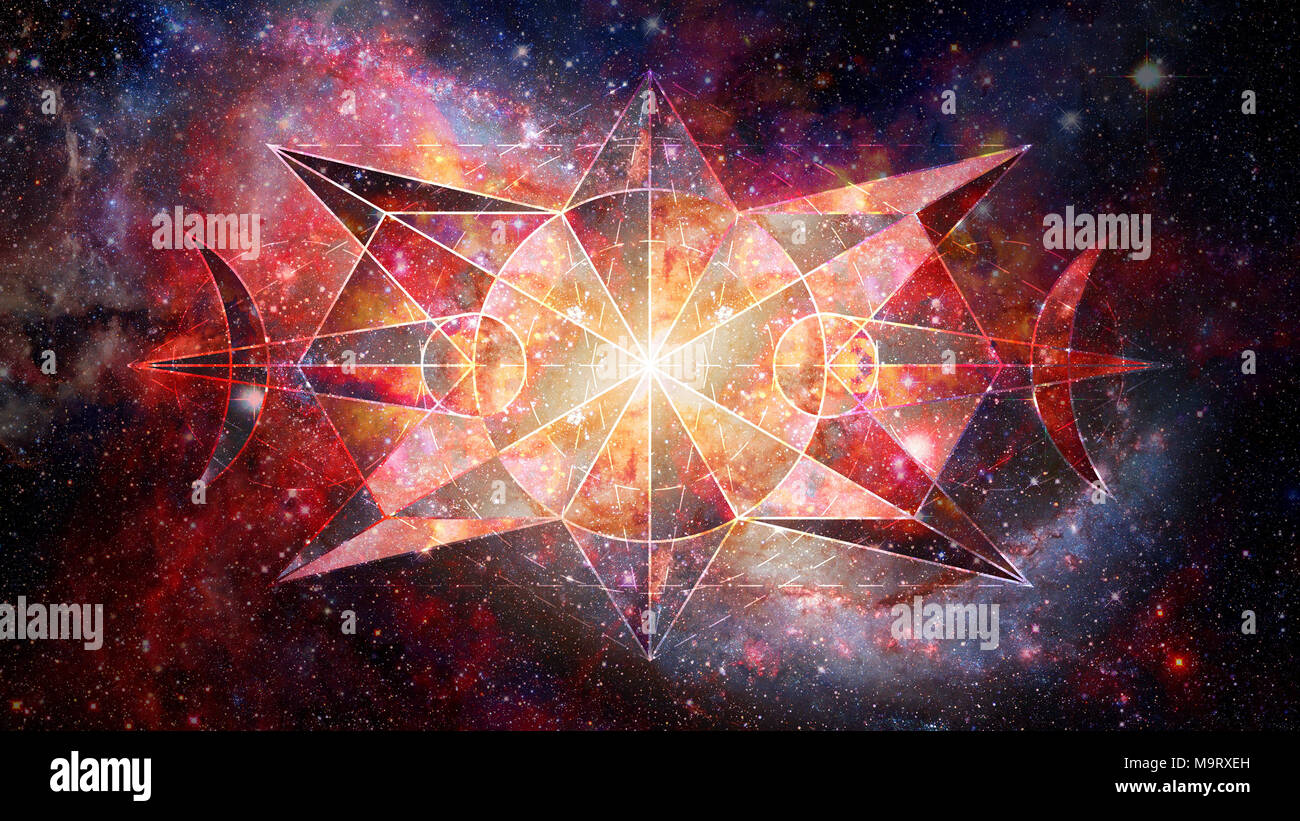 Abstract cosmos geometric background. Elements of this image furnished ...