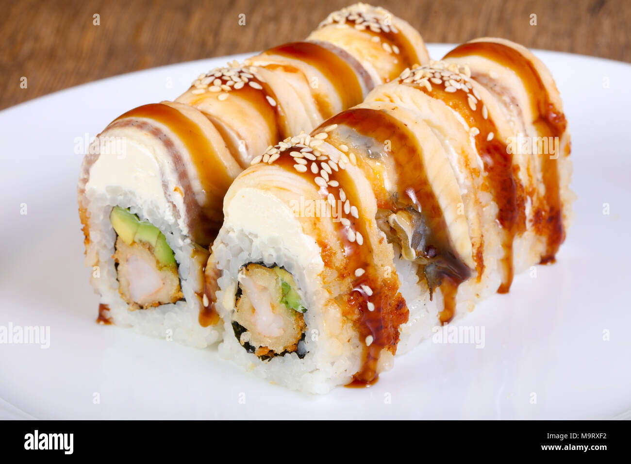 Tradittional Japan Eel roll Stock Photo - Alamy