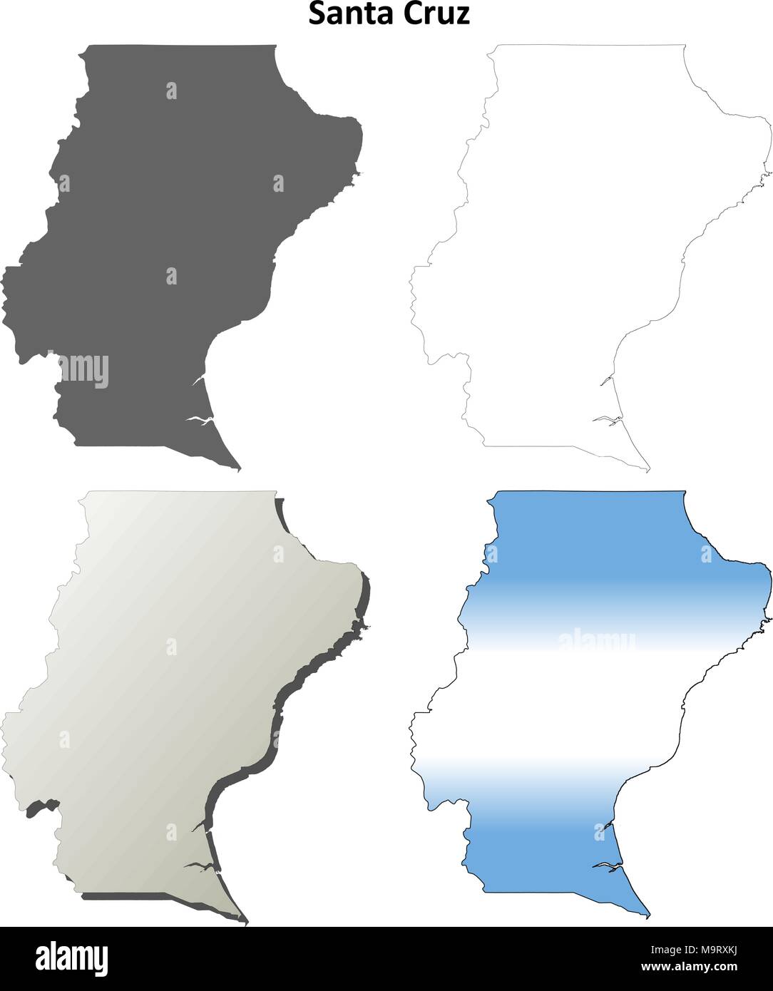 Santa cruz county map hi-res stock photography and images - Alamy