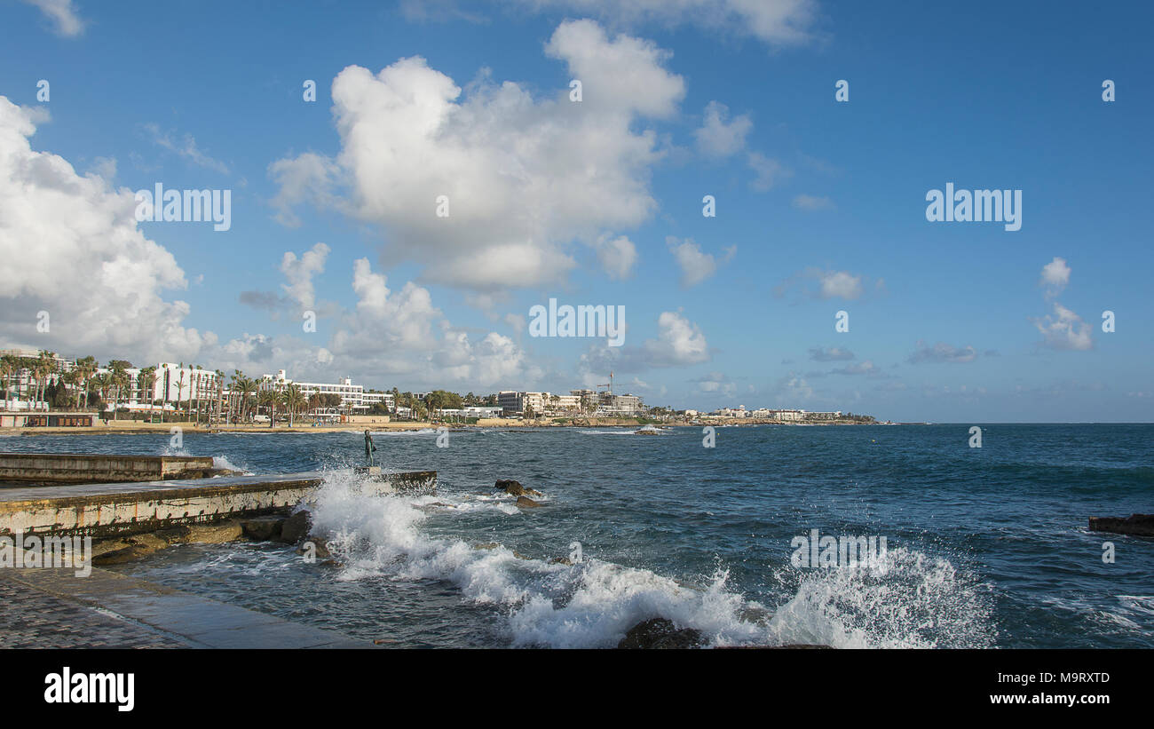 Paphos beach resort Cyprus Stock Photo - Alamy