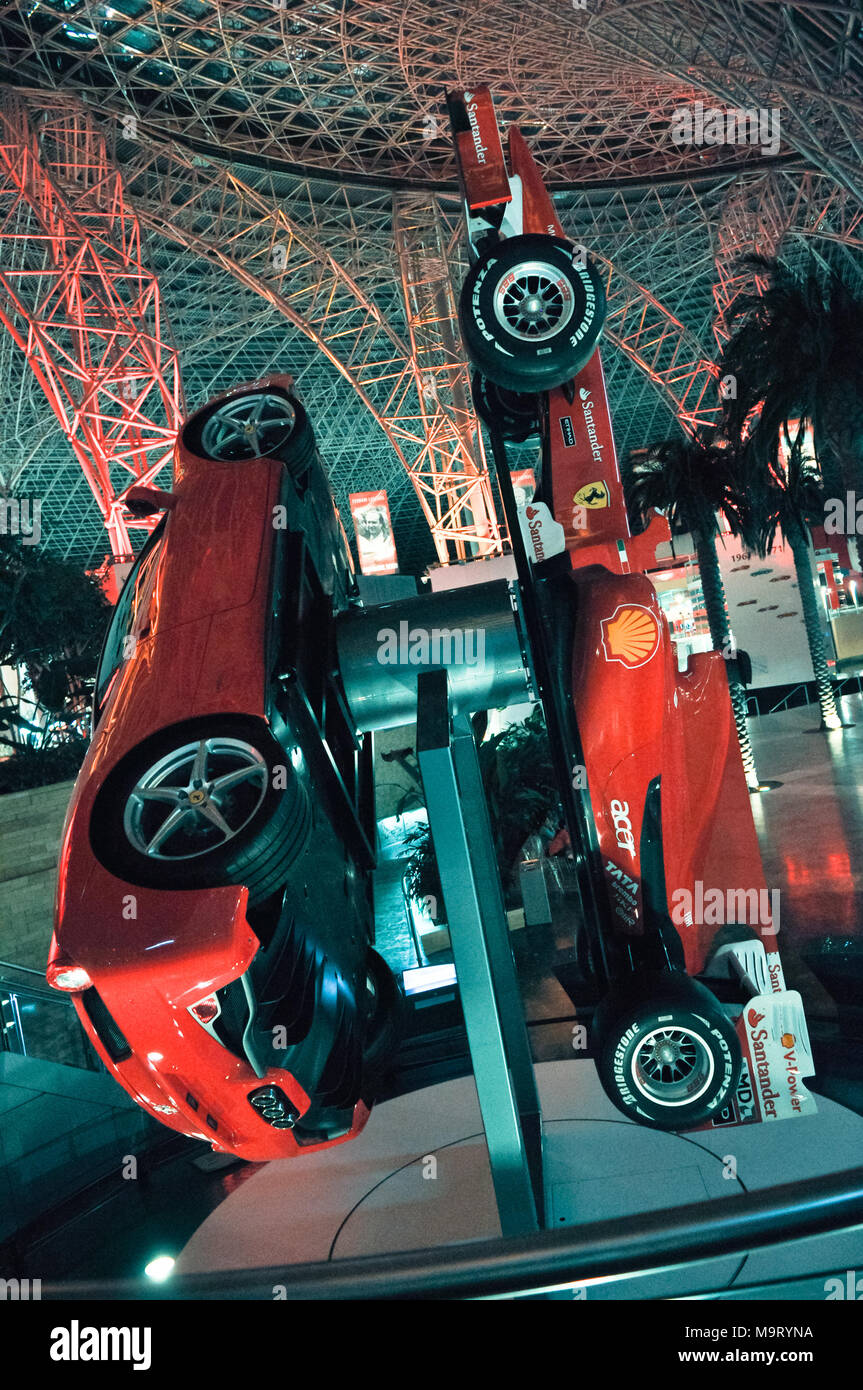amusement park Ferrari World at Yas Island in Abu Dhabi, United Arab ...