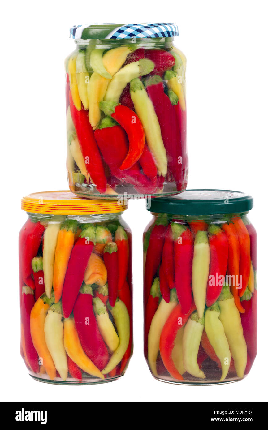 Jars home canned green Cut Out Stock Images & Pictures - Alamy