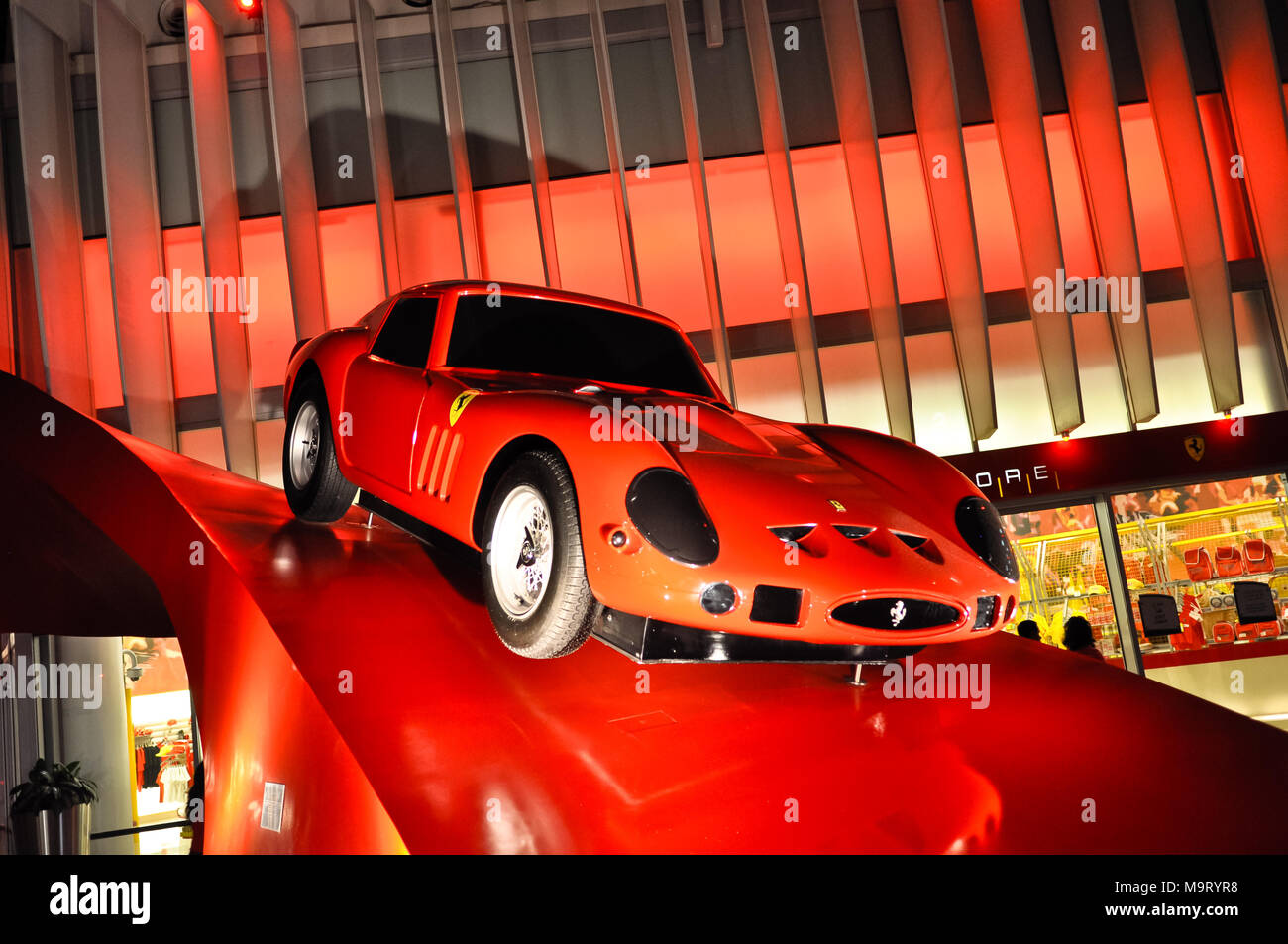 amusement park Ferrari World at Yas Island in Abu Dhabi, United Arab ...