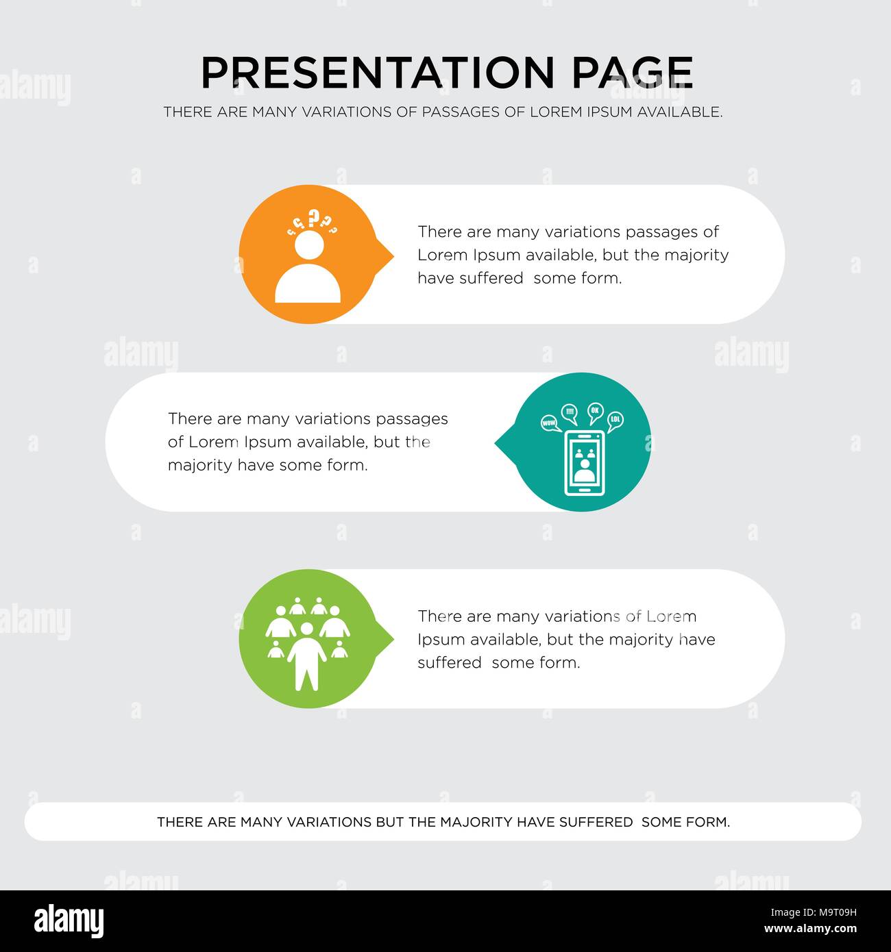 millennials, millennials, teaser presentation design template in orange ...