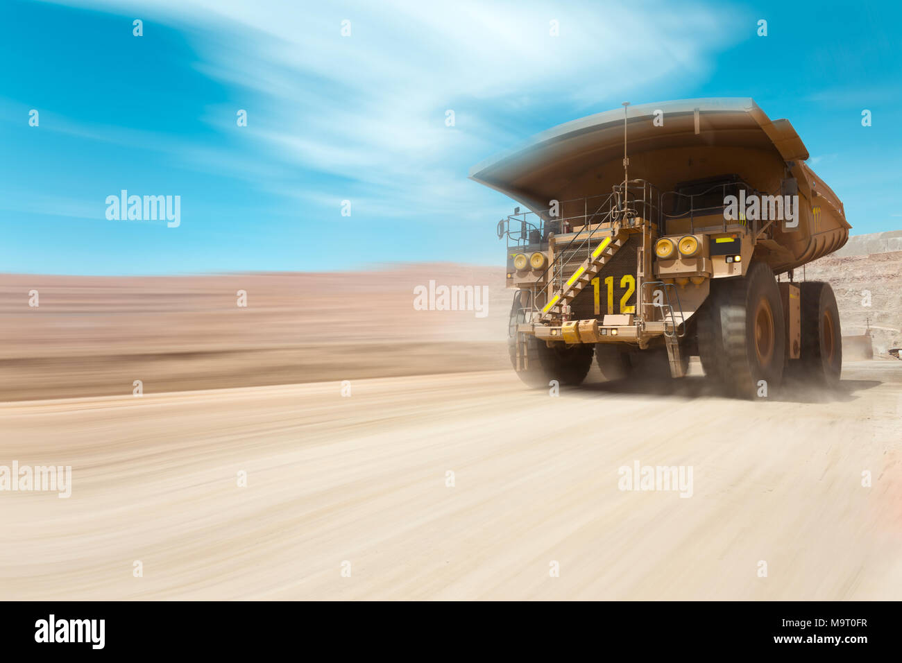 Dump truck at a copper mine in Latin America Stock Photo - Alamy