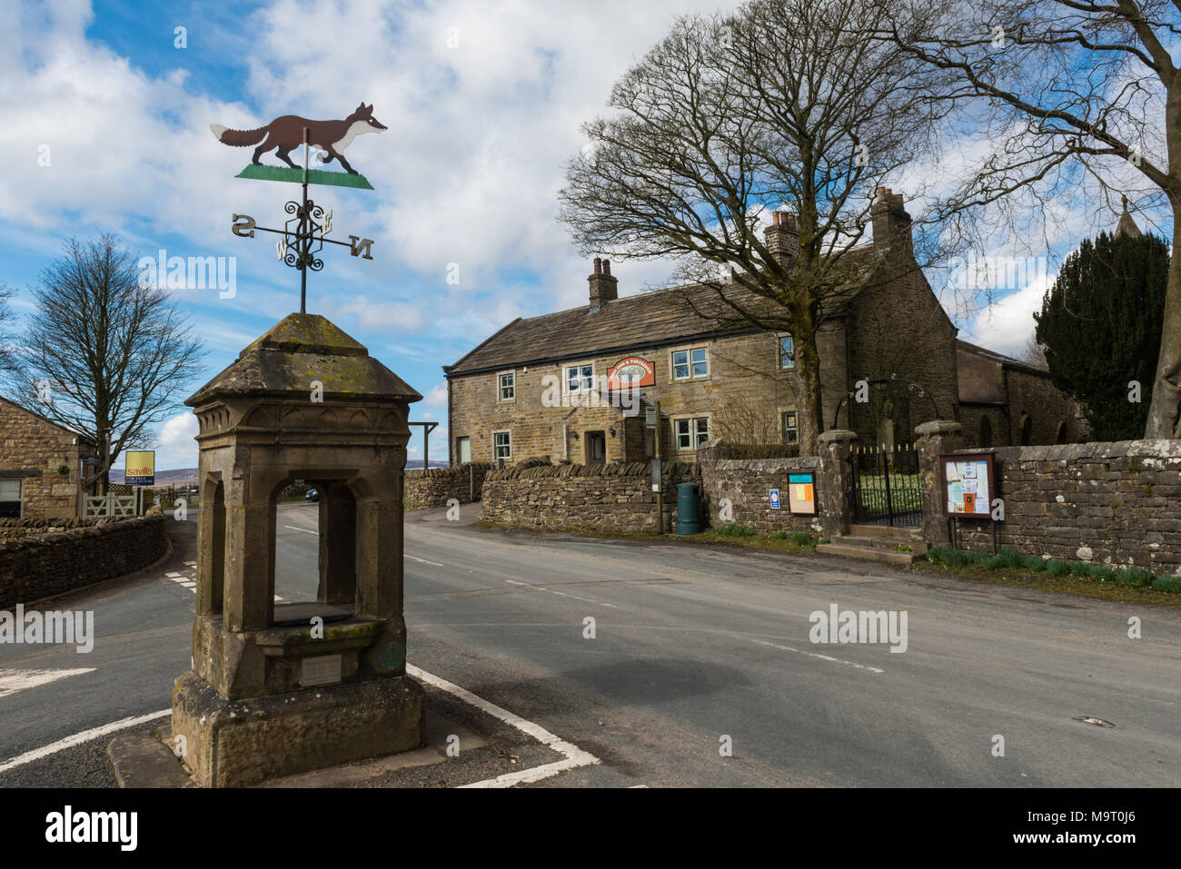 The Dog and Partridge at Tosside in The forest of Bowland Stock Photo ...