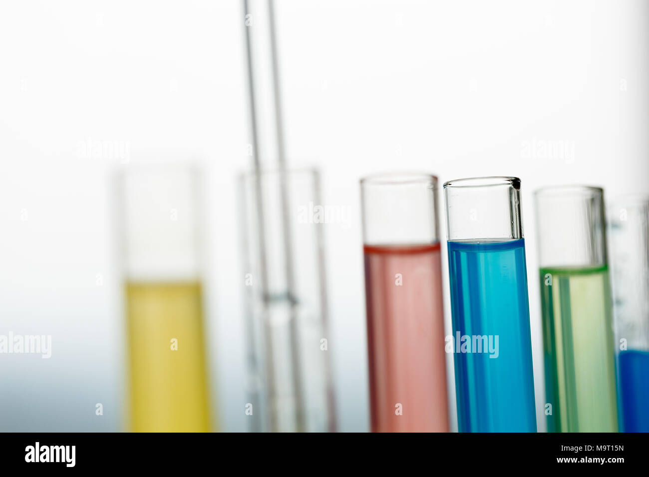 Various colors of reagents in vitro, biochemical experiments Stock ...