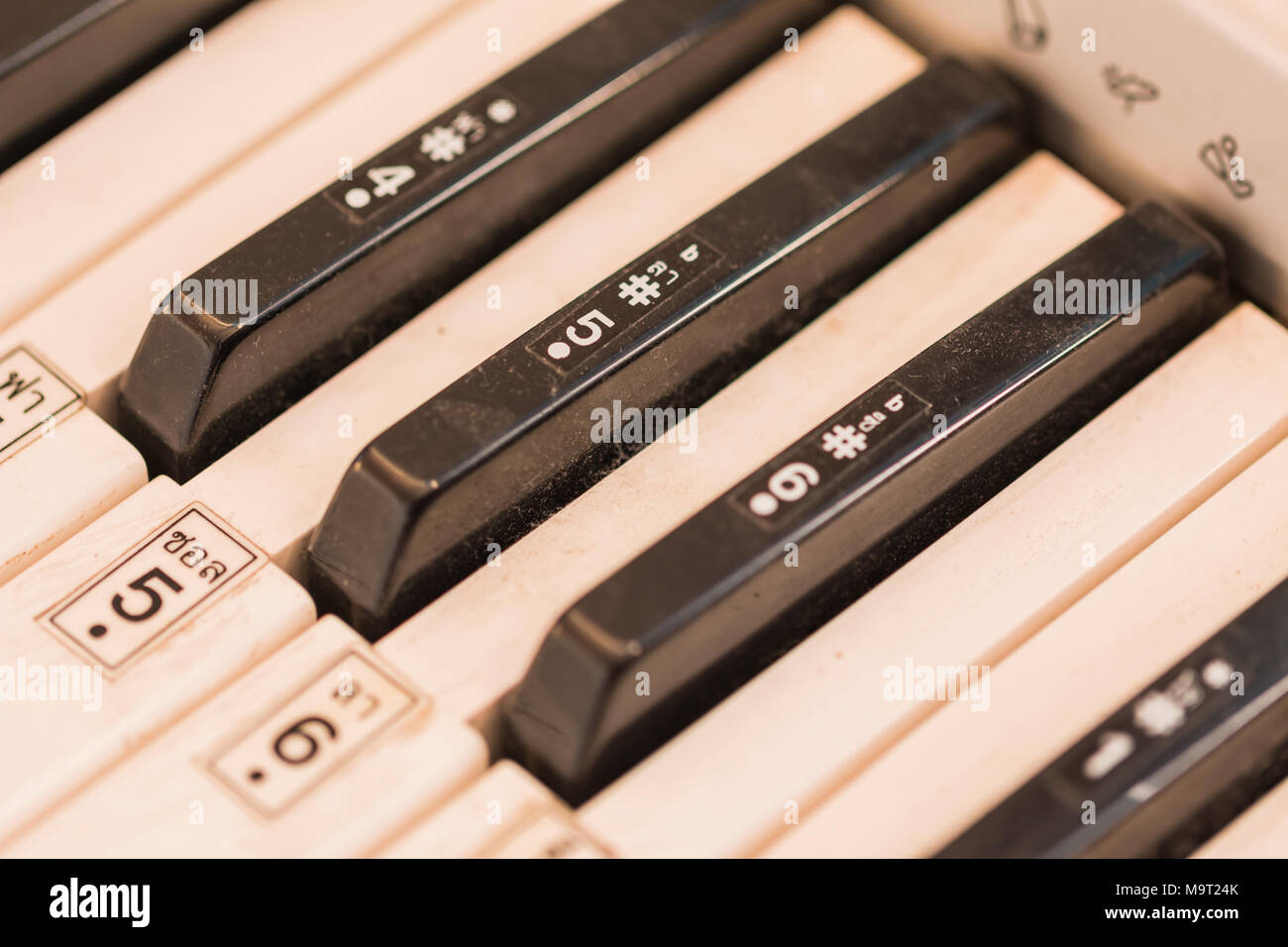 dirty piano keys Stock Photo - Alamy