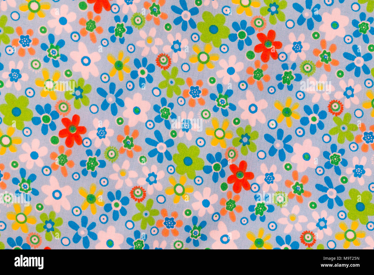 Multicolor flower design on fabric Stock Photo - Alamy
