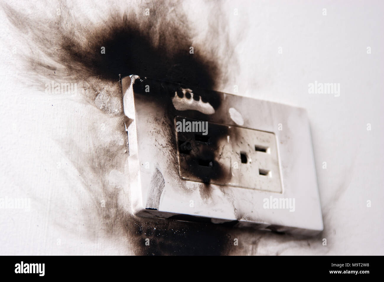 electrical failure in power outlet isolated Stock Photo - Alamy