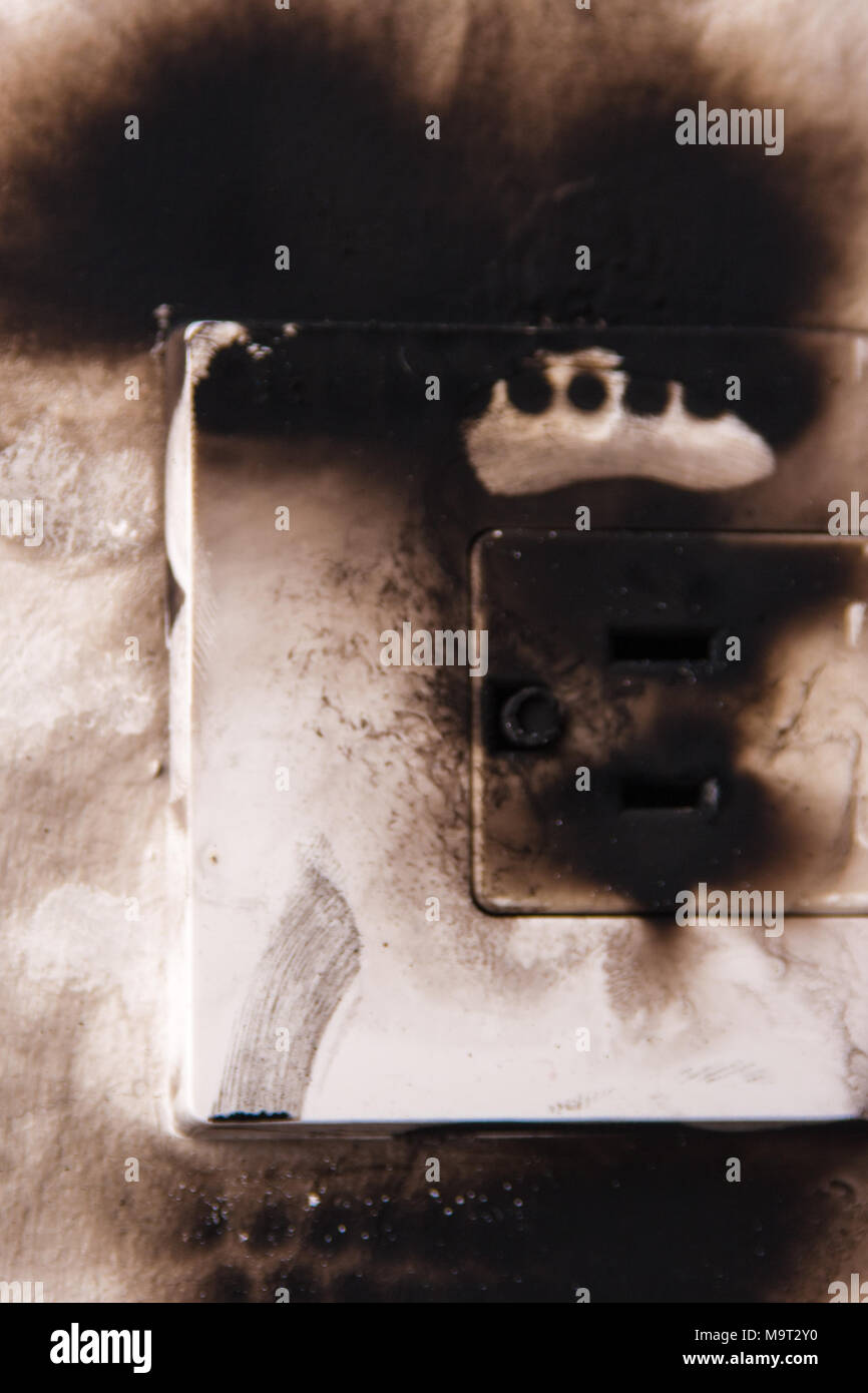 electrical failure in power outlet isolated Stock Photo - Alamy