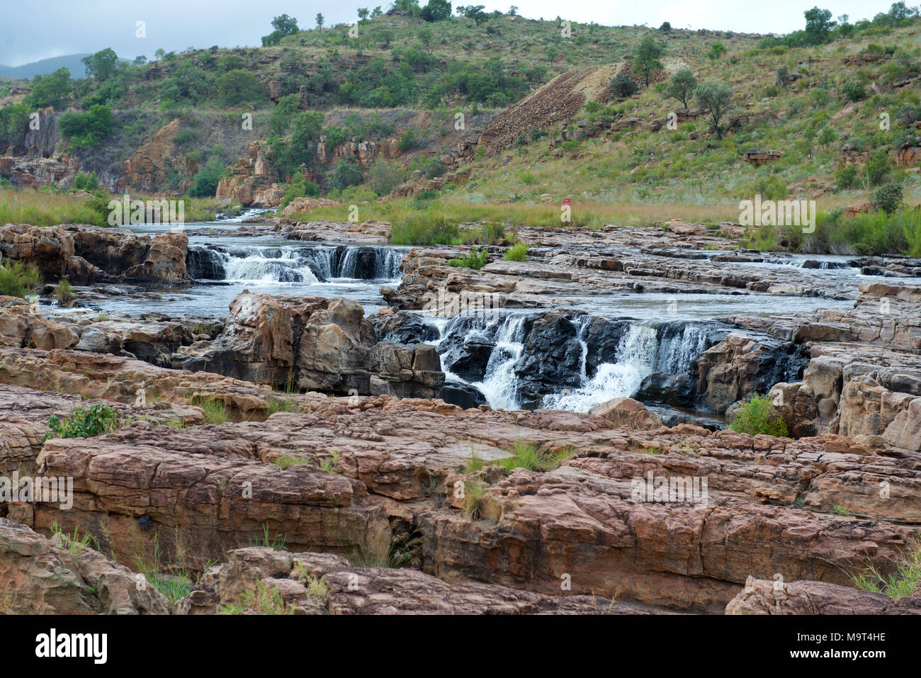 Treur River and Falls as it joins the Blyde River and the Blyde River ...